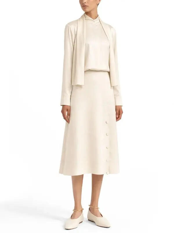 JIL SANDER Shirt With Bow Detail - Cream