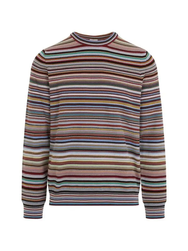 Paul Smith Multicolour Horizontal Stripe Knitwear - Multicolor