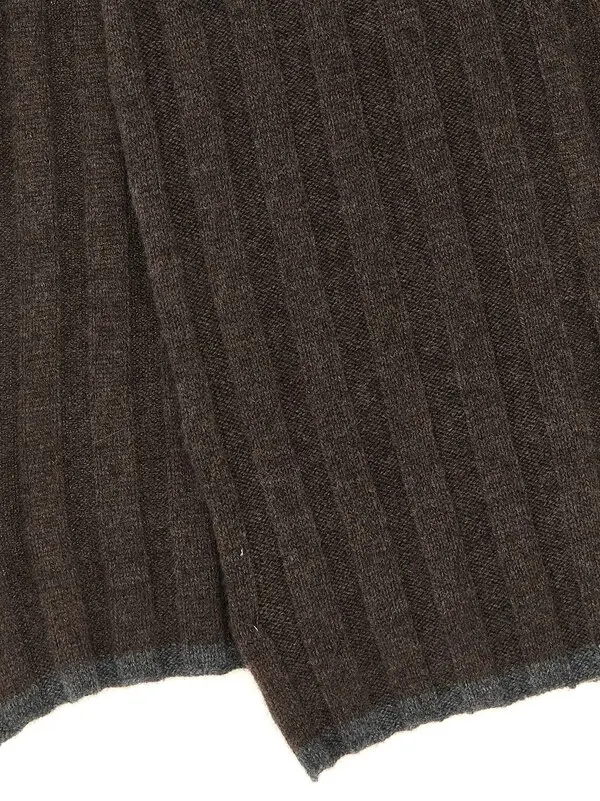 Brunello Cucinelli Ribbed Cashmere Knit Scarf