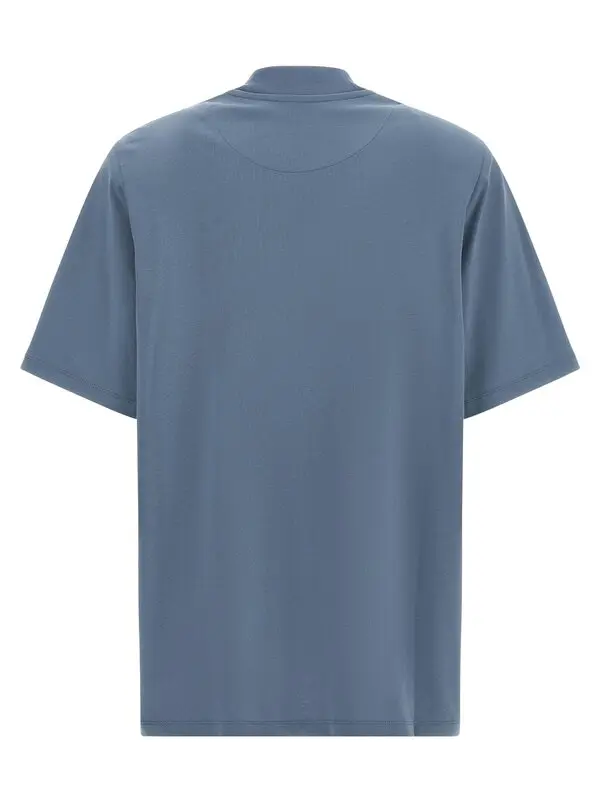 Attico Mock-neck T-shirt - Blue