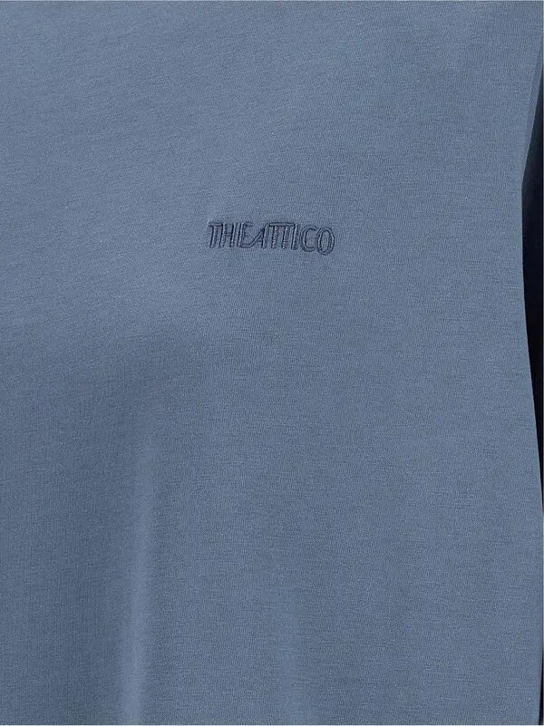 Attico Mock-neck T-shirt - Blue