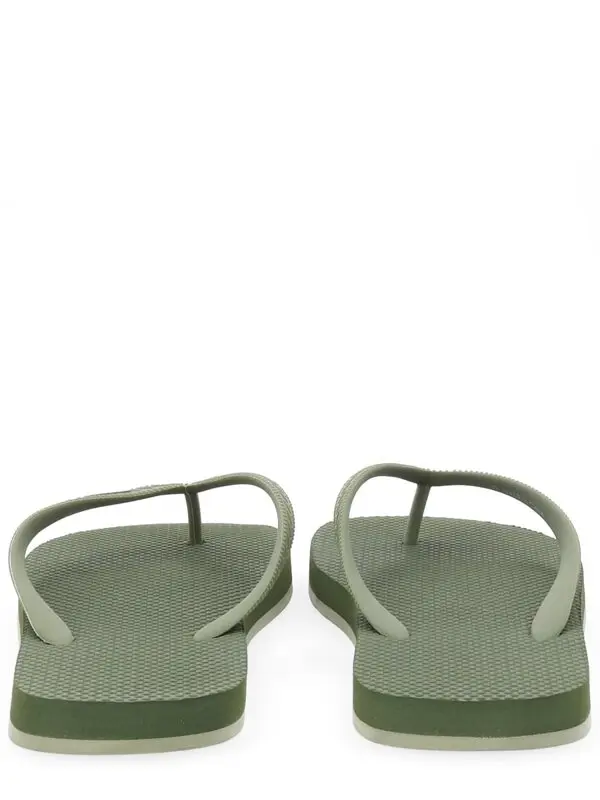 Dsquared2 Rubber Flip Flop Slippers With Logo - Green