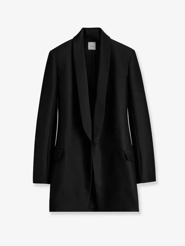 Dior Wool And Silk Tuxedo Blazer - Multicolor