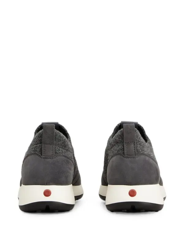 TOD'S Leather And Knit Sneakers - Multicolor
