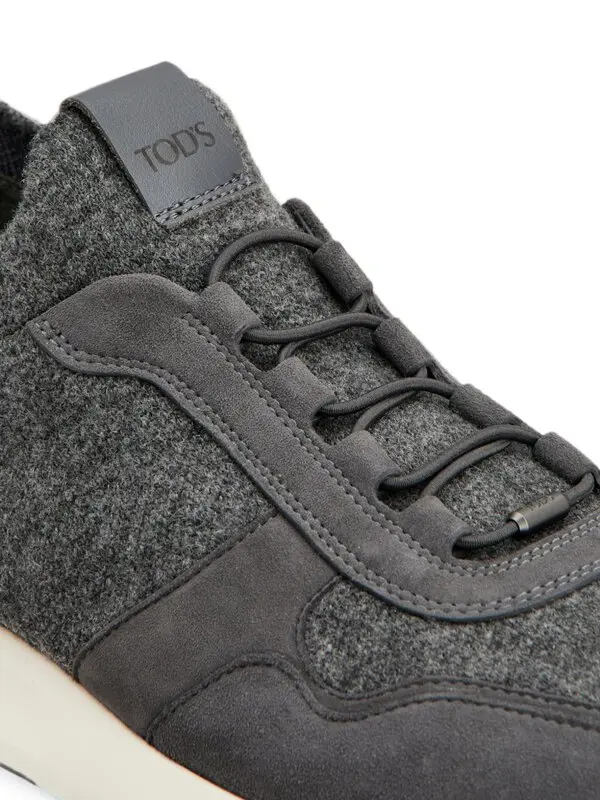 TOD'S Leather And Knit Sneakers - Multicolor