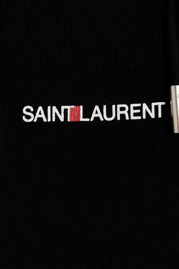 Saint Laurent Logo Print Hoodie