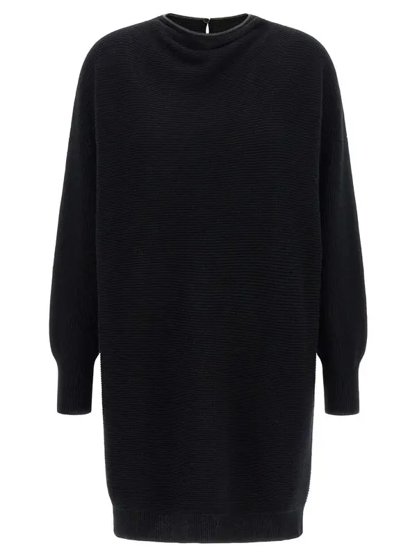 Brunello Cucinelli Knit Mini Dress - Black