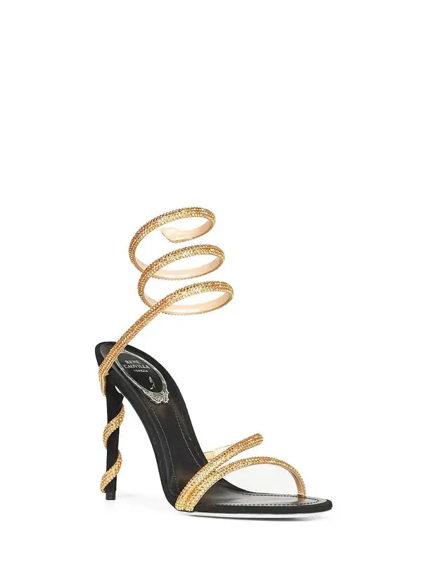 Rene Caovilla Crystal Margot 105 Sandals - Multicolor