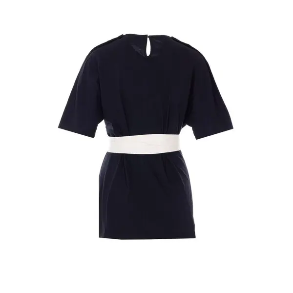 LANVIN Belted Cotton And Silk T-shirt