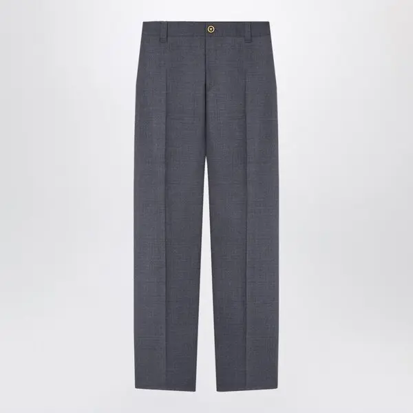 Versace Anthracite Grey Wool Jogger Trousers