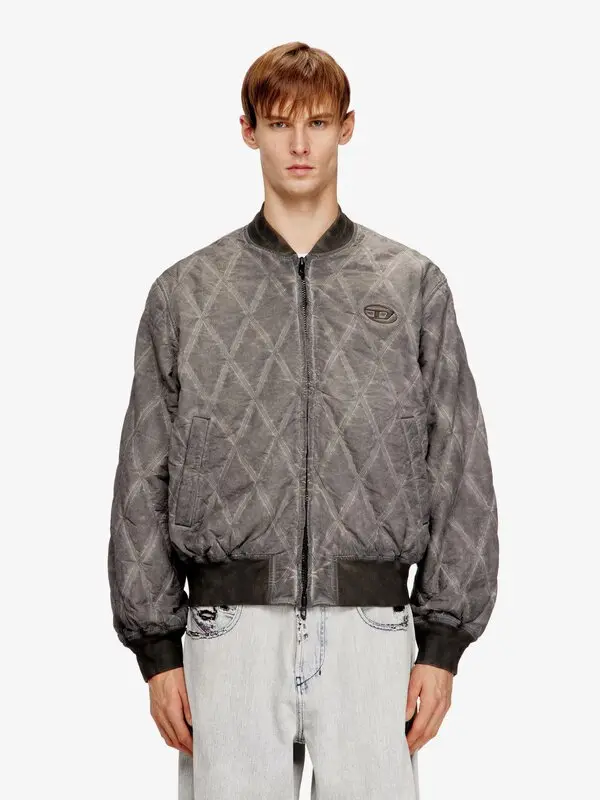 DIESEL® J-type-treat Diamond-quilted Cotton Blend Jacket - Multicolor