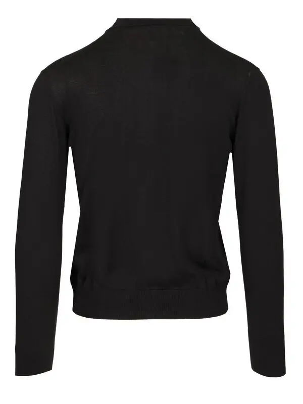 Tagliatore Cotton And Silk High Neck Zip Sweater