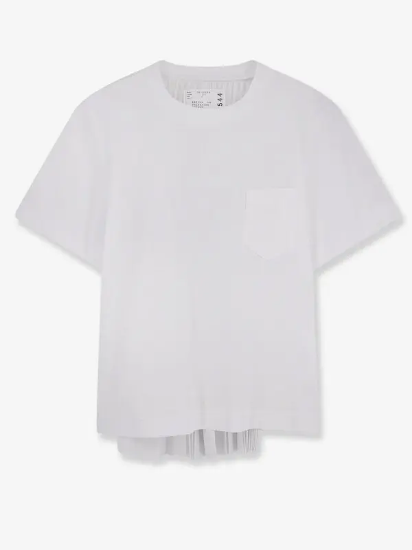 Sacai Cotton And Polyester T-shirt - White