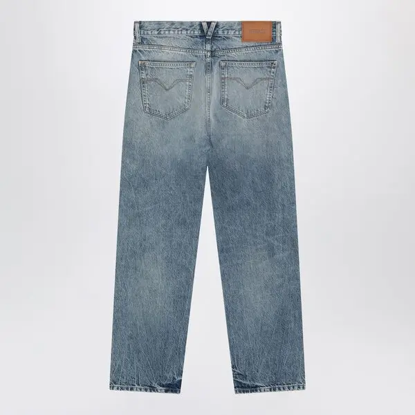 Versace Washed-effect Jeans With Small Studs