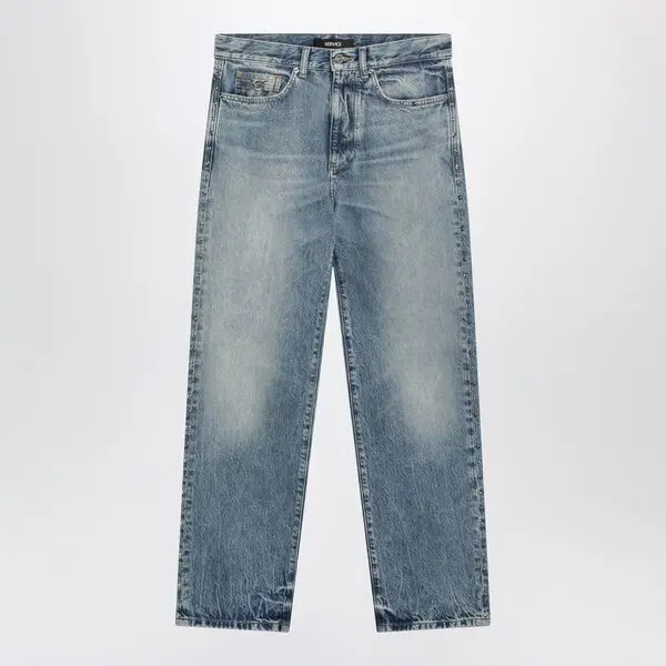 Versace Washed-effect Jeans With Small Studs
