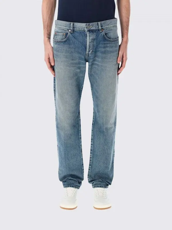 Saint Laurent Cotton Denim Jeans - Blue