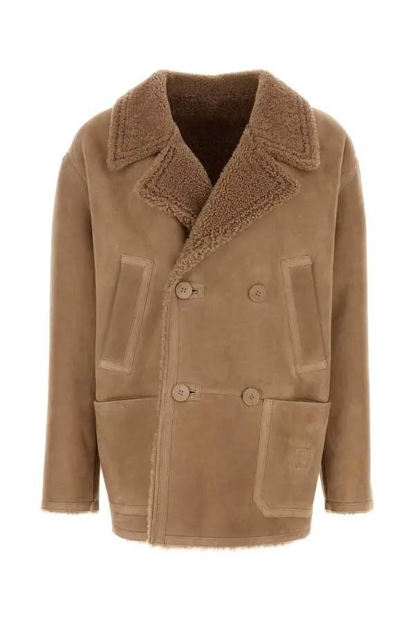 Fendi Camel Shearling Jacket
