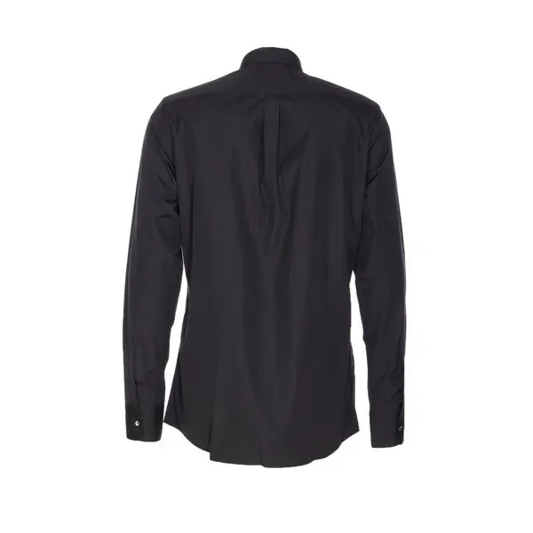 Dolce & Gabbana Stretch Cotton Gold-fit Shirt - Black