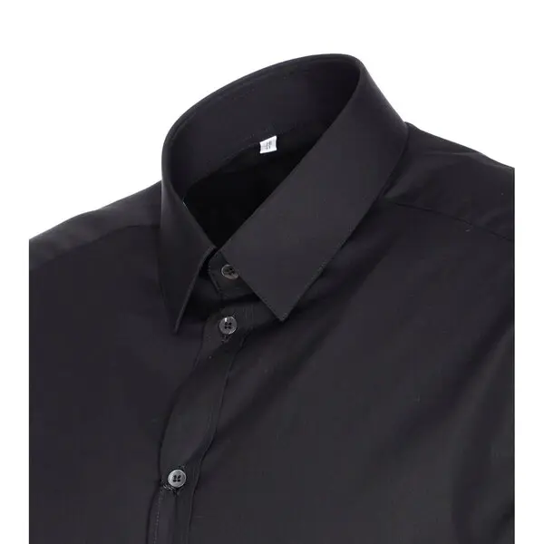 Dolce & Gabbana Stretch Cotton Gold-fit Shirt - Black