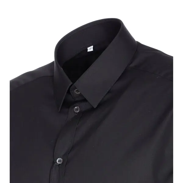 Dolce & Gabbana Stretch Cotton Gold-fit Shirt - Black