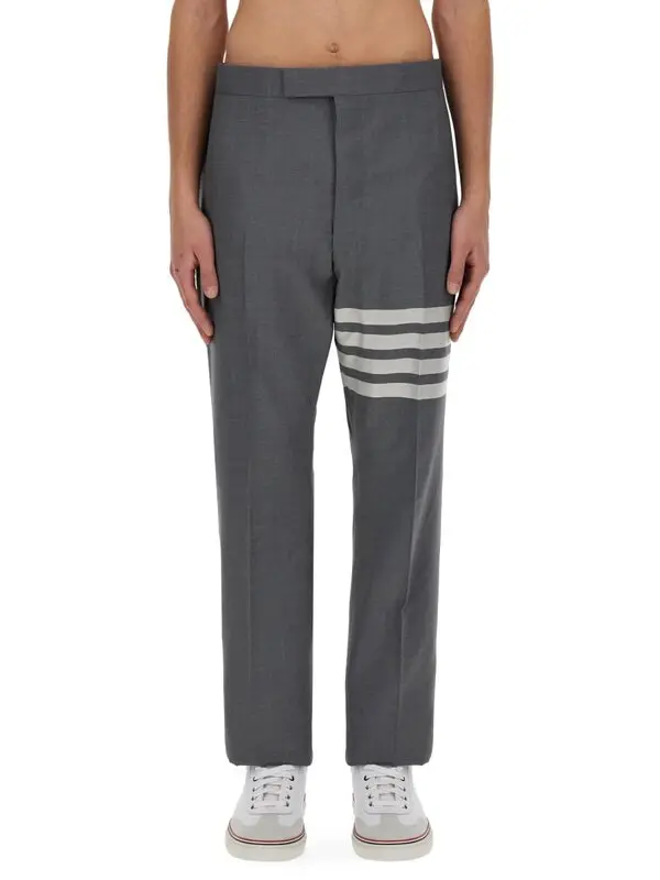 Thom Browne Classic Pants With Martingale - Gray