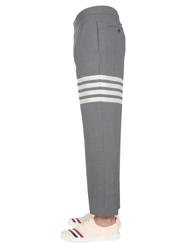Thom Browne Classic Pants With Martingale - Gray