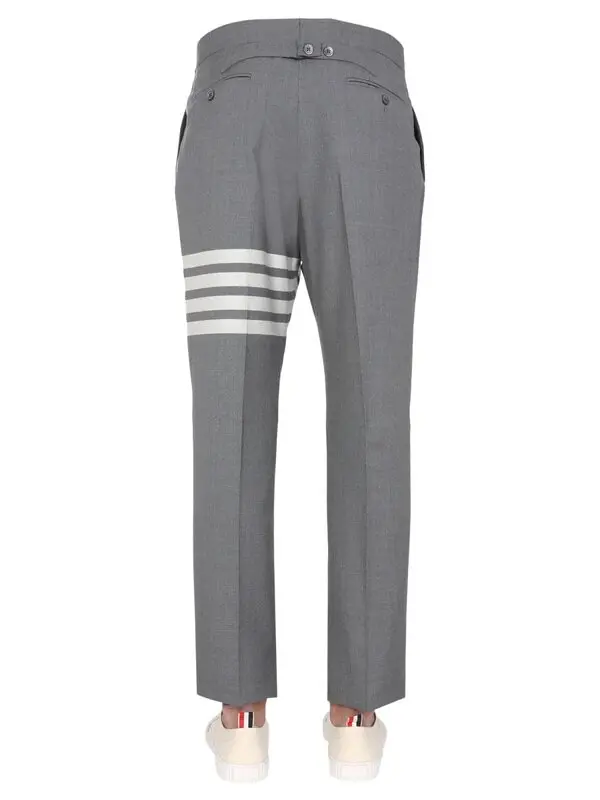 Thom Browne Classic Pants With Martingale - Gray