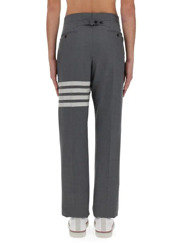 Thom Browne Classic Pants With Martingale - Gray