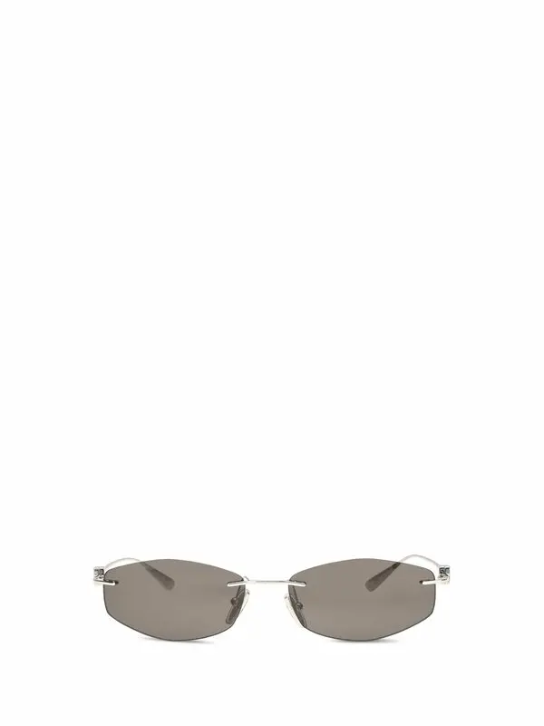 Balenciaga Geometric Oval Sunglasses - Silver