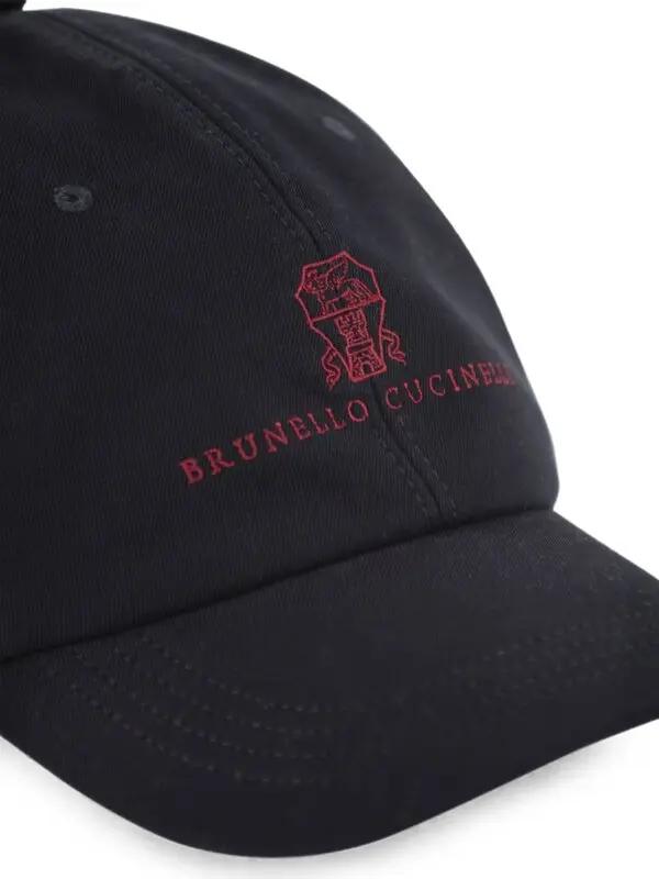 Brunello Cucinelli Logo Cotton Baseball Cap