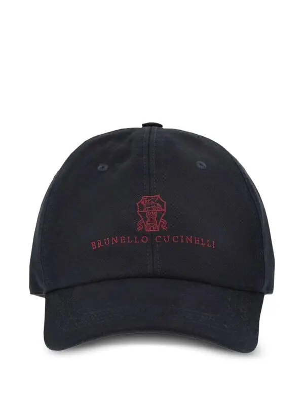 Brunello Cucinelli Logo Cotton Baseball Cap - Multicolor