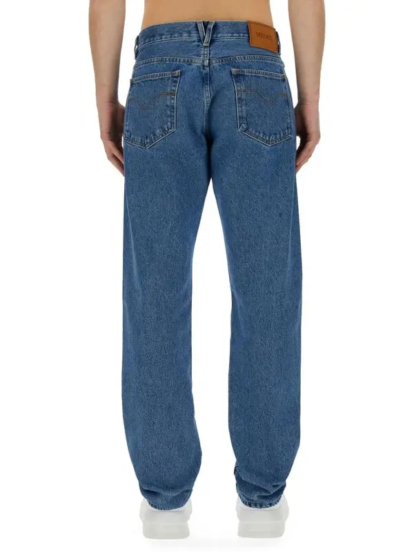 Versace Regular Fit Denim Jeans - Blue