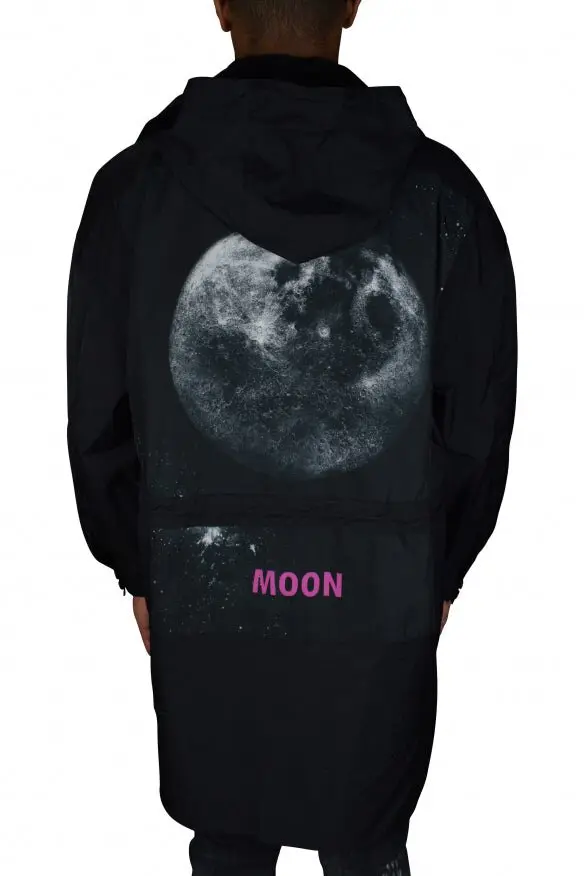 Valentino Garavani Moon Print Hooded Waterproof Jacket