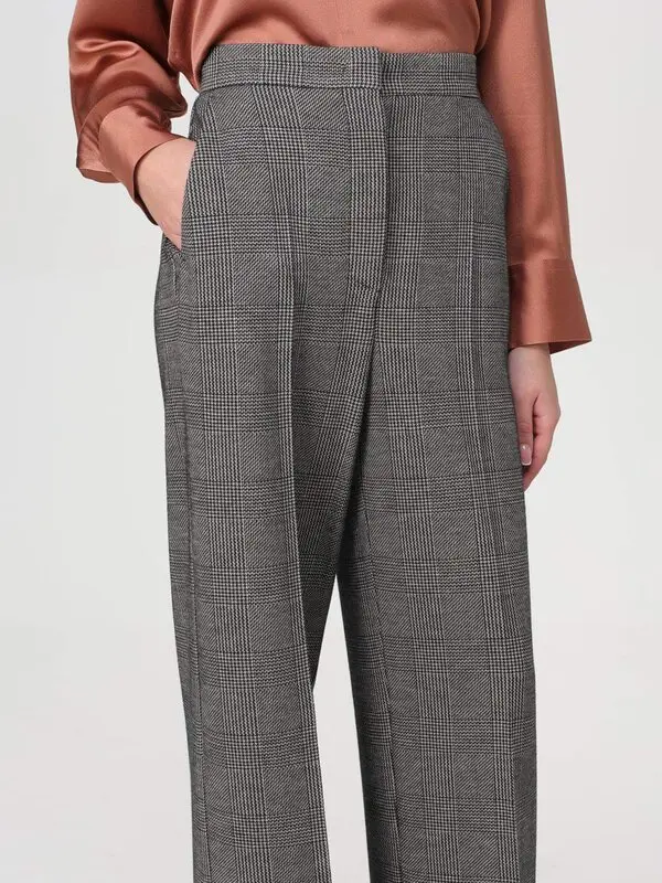 Max Mara Grey Jersey Wool Trousers - Gray