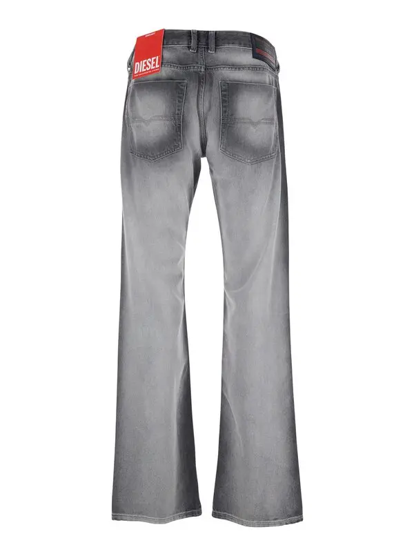 DIESEL® Grey Jeans With Five-pocket Design And Faded Effect In Cotton For