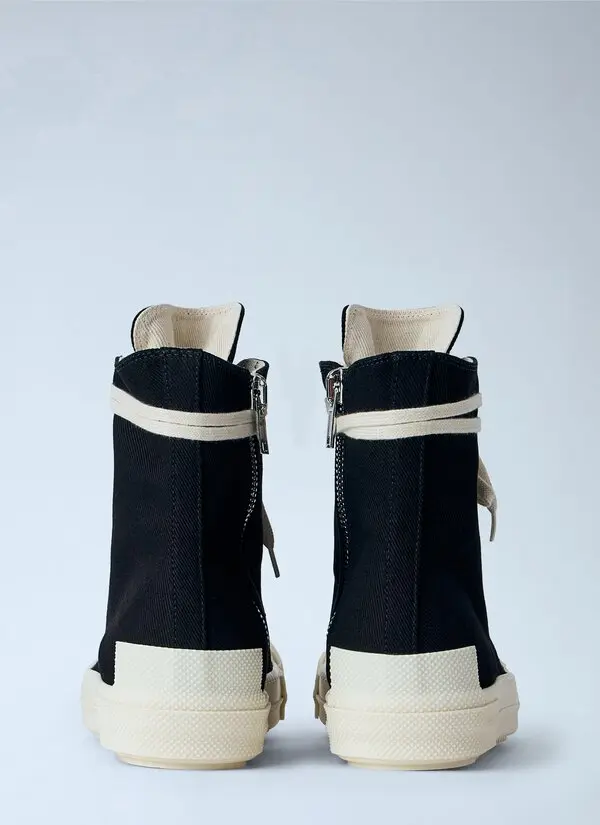 Rick Owens High-top Canvas Sneakers - Black