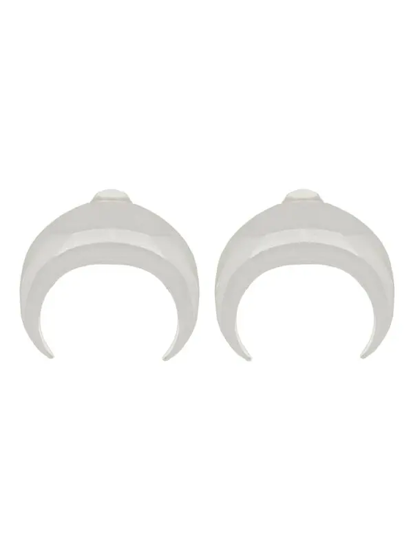 MARINE SERRE Moon Earrings - Silver