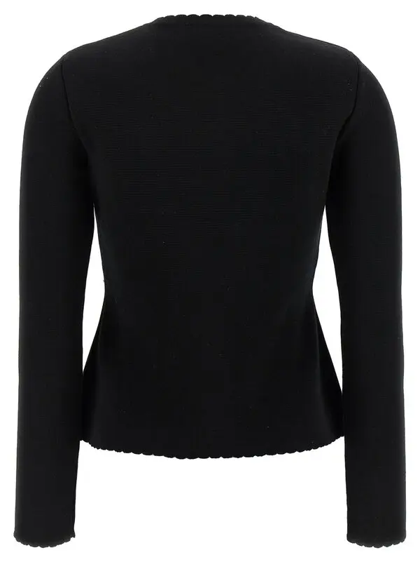 Moschino Fine Merino Wool Chain Application Cardigan