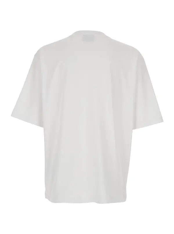 Dsquared2 T-shirt With Maxi Logo On The Front In Cotton For - White