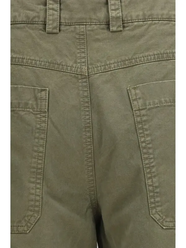 Off-White Racing Staff Cotton Gabardine Pants - Green