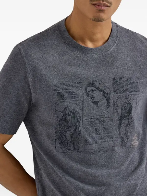 Brunello Cucinelli Printed Cotton T-shirt