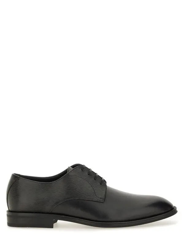 BOSS Leather Derby Shoes - Black