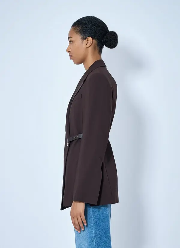 Sportmax Asymmetric Buckle Blazer