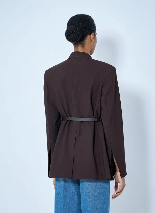 Sportmax Asymmetric Buckle Blazer