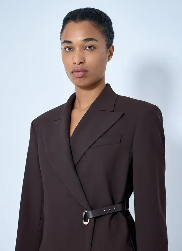 Sportmax Asymmetric Buckle Blazer