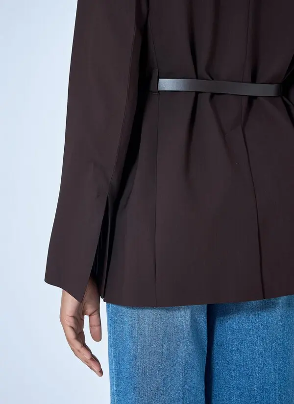 Sportmax Asymmetric Buckle Blazer