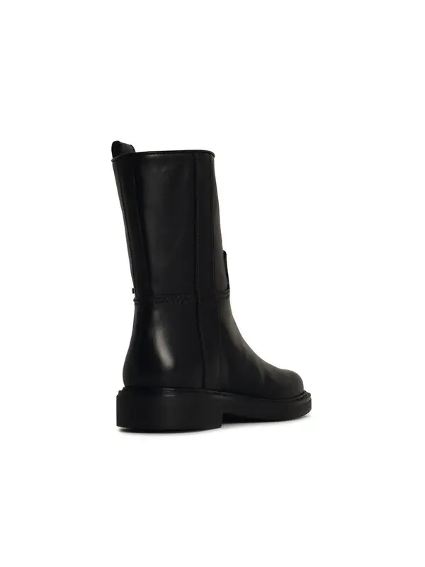 TOD'S Leather Ankle Boots - Black