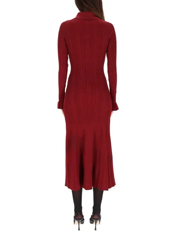 SELF-PORTRAIT Midi Dress With Collar - Multicolor