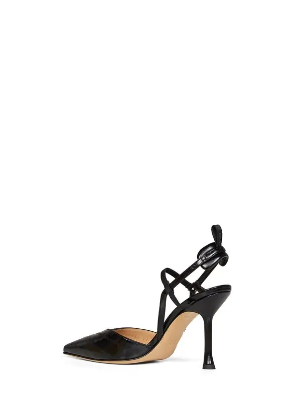 Fendi Black Very Colibrì Slingback Pumps - Multicolor