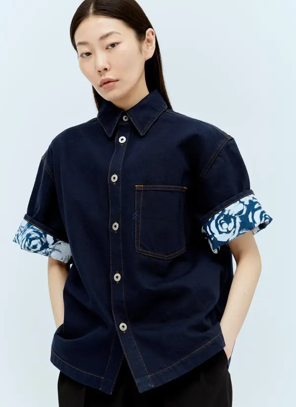 Burberry Heavyweight Denim Shirt - Blue